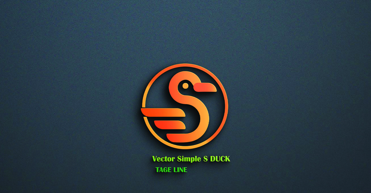 Modelo de Logotipo de Pato Animal S Simples Vetorial