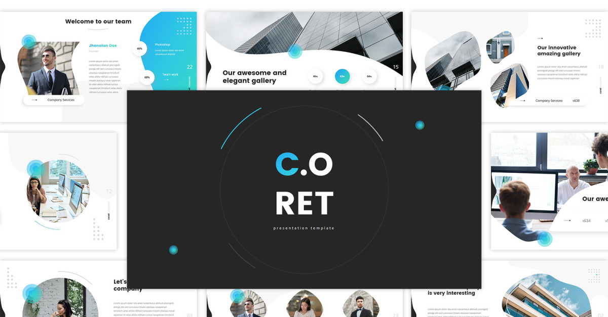 Coret – Corporate Powerpoint Template - TemplateMonster