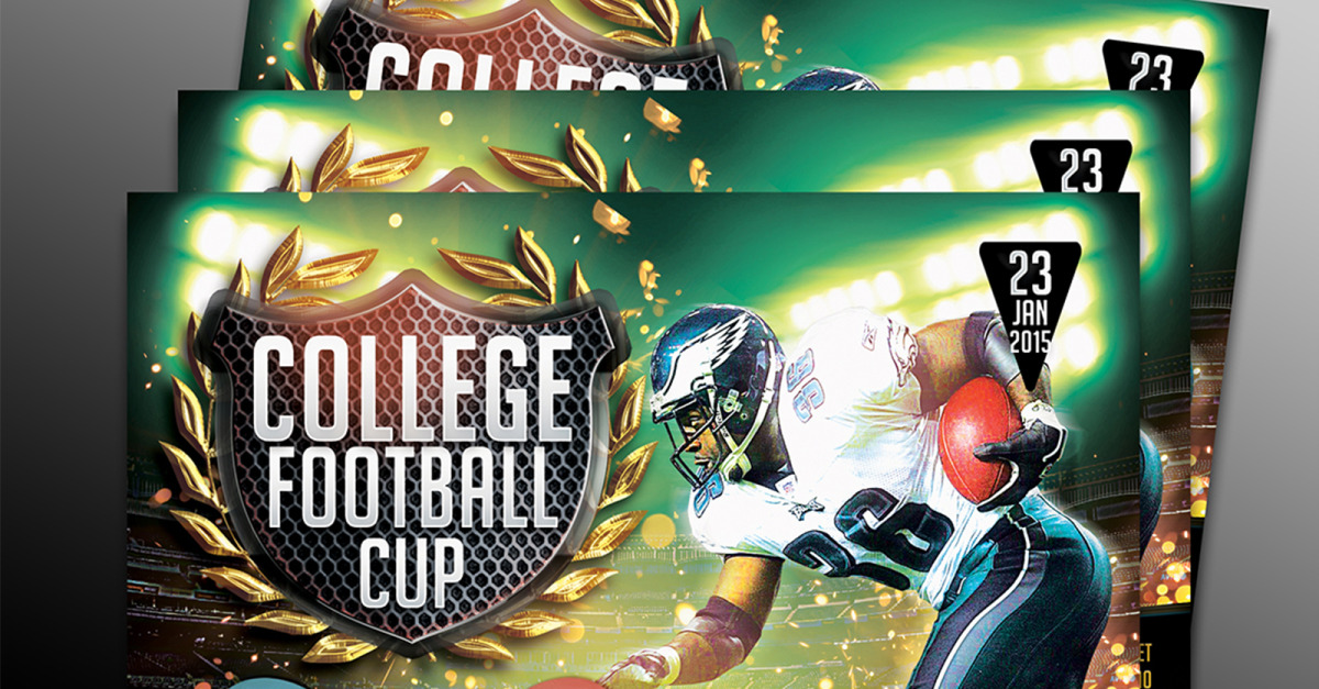 Modèle de flyer de football universitaire - TemplateMonster