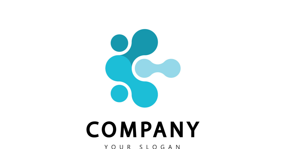 Science laboratory sign Abstract blue turquoise color science logo ...