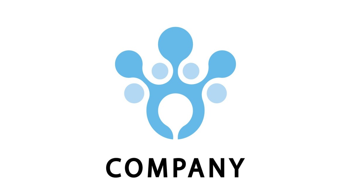 Science laboratory sign Abstract blue turquoise color science logo ...