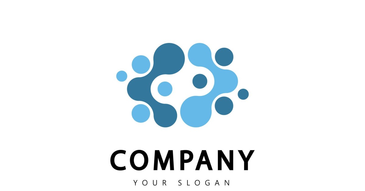 Science laboratory sign Abstract blue turquoise color science logo ...