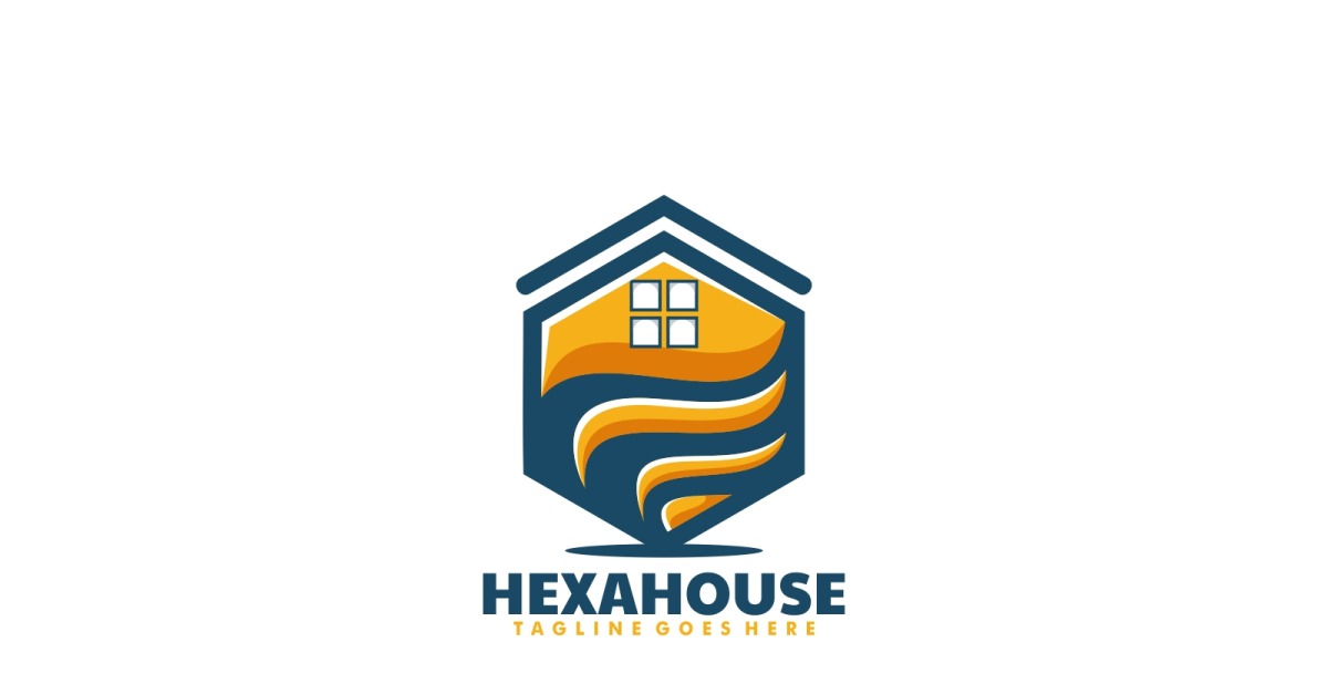 Hexagon House Simple Mascot Logo #271019 - TemplateMonster