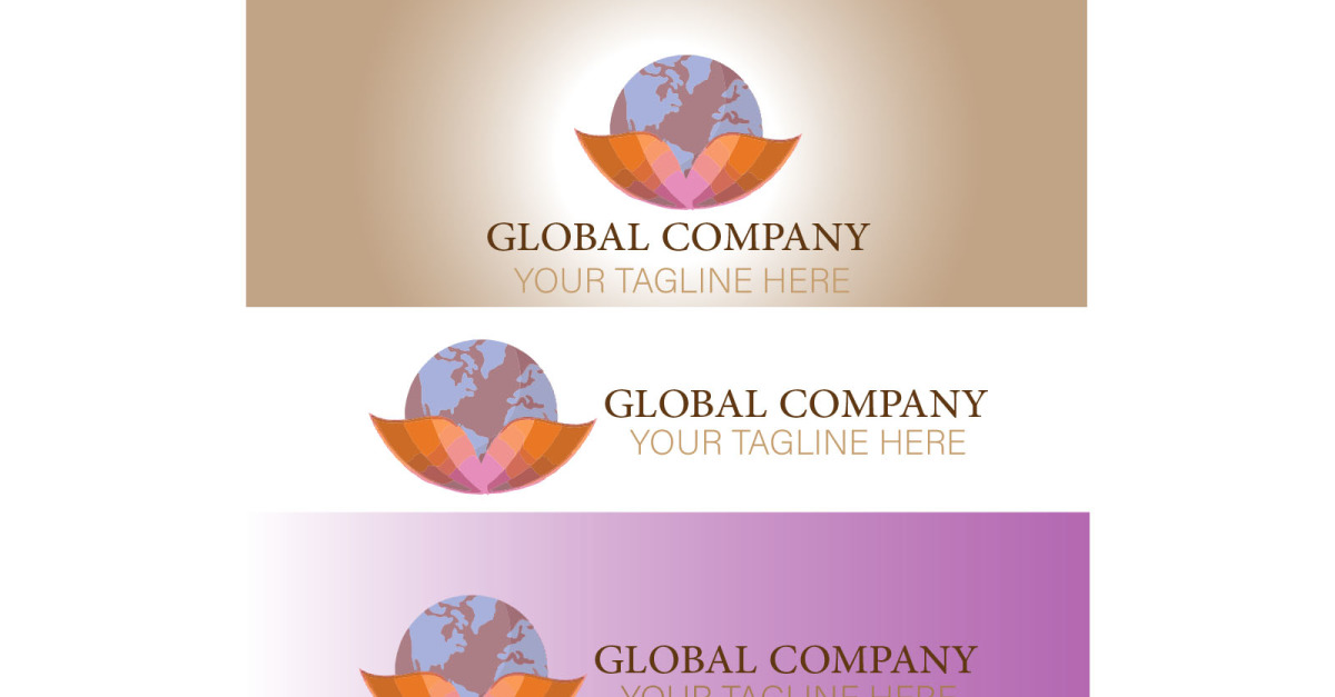 Global Company Logo Around World #271112 - TemplateMonster