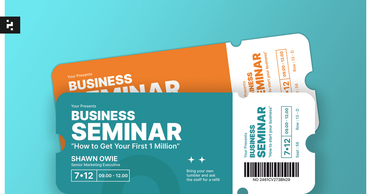 Modèle de ticket de séminaire d'entreprise