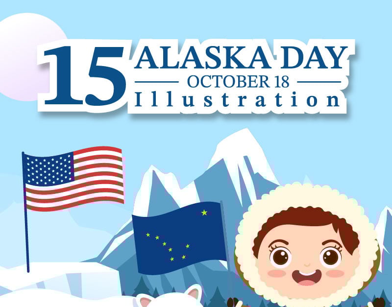 15 Happy Alaska Day Illustration #271232 - TemplateMonster