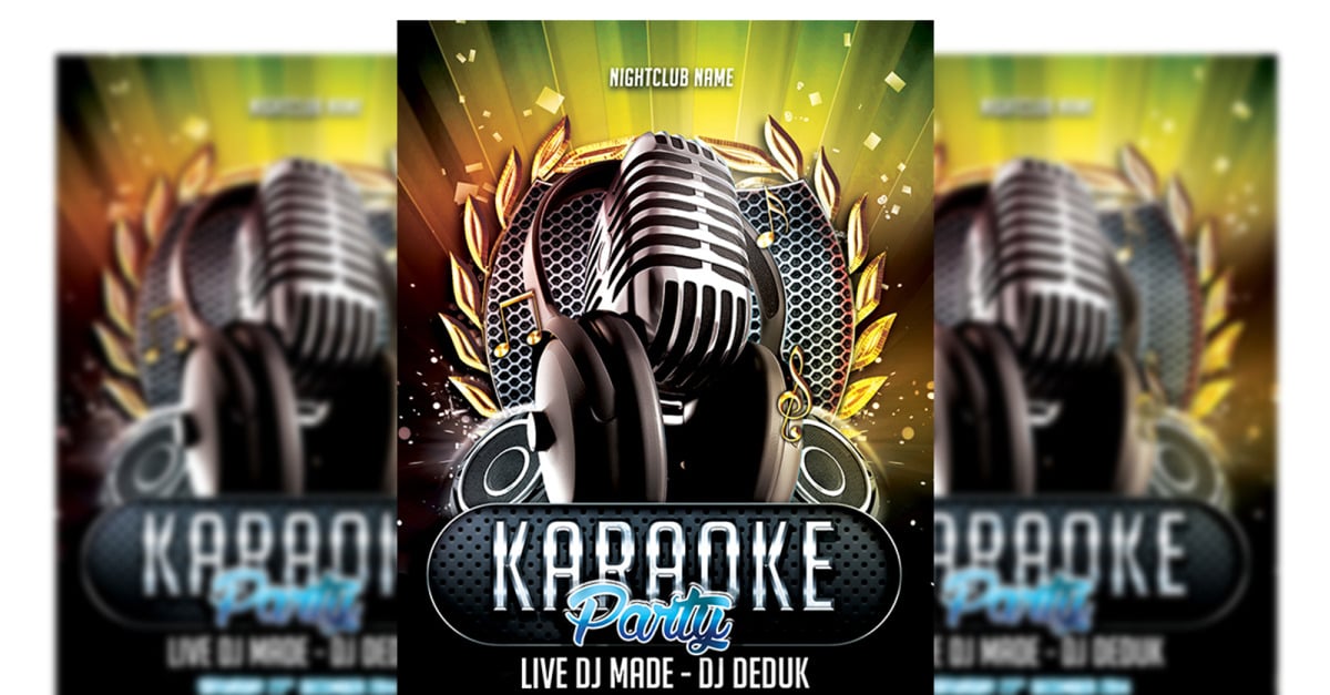 Karaoke Poster Psd