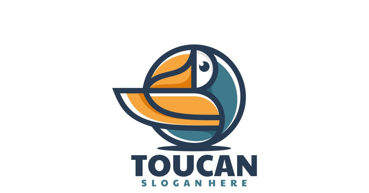 Logotipo de mascote simples de tucano 1 - TemplateMonster