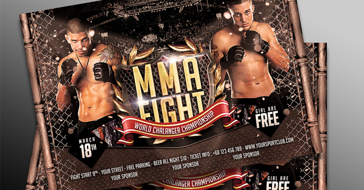 MMA Fighting Flyer Mall #3 #271225 - TemplateMonster