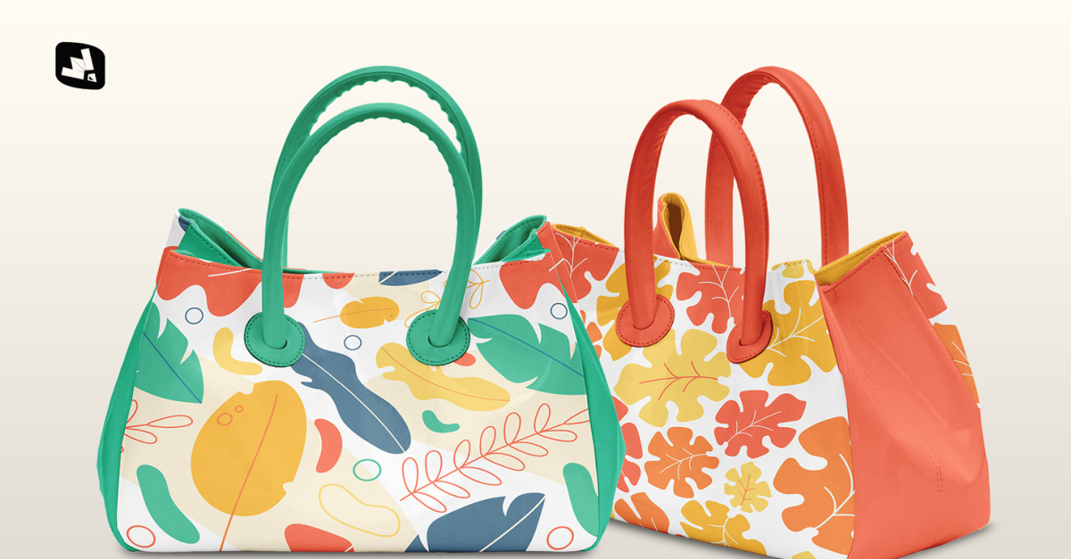 Top View Female Handbag Mockup #271292 - TemplateMonster