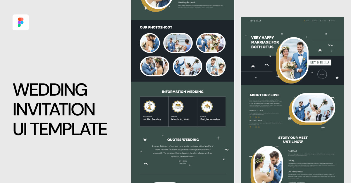 Wedding Invitation UI Template #271332 - TemplateMonster