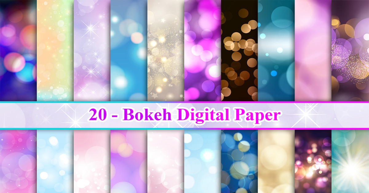 Bokeh Digital Paper Bundle, Bokeh Background