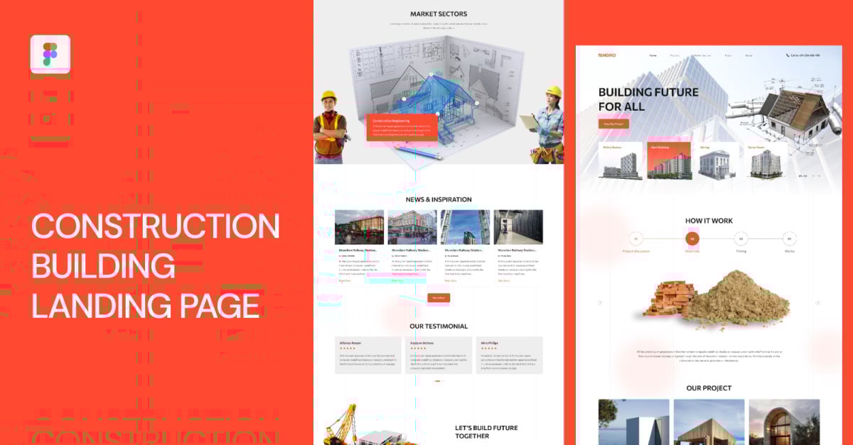 Construction Building Landing Page #271448 - TemplateMonster