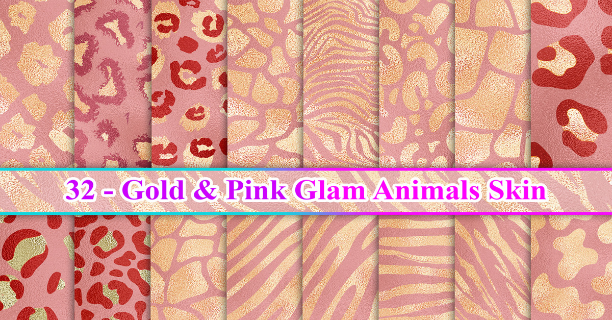 Gold Pink Glam Animals Skin #271482 - TemplateMonster