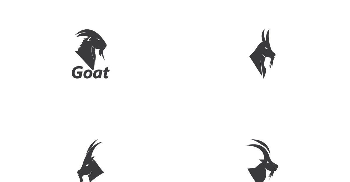 Keçi Kafası Logo Vektör Şablonu 18 #271530 - TemplateMonster