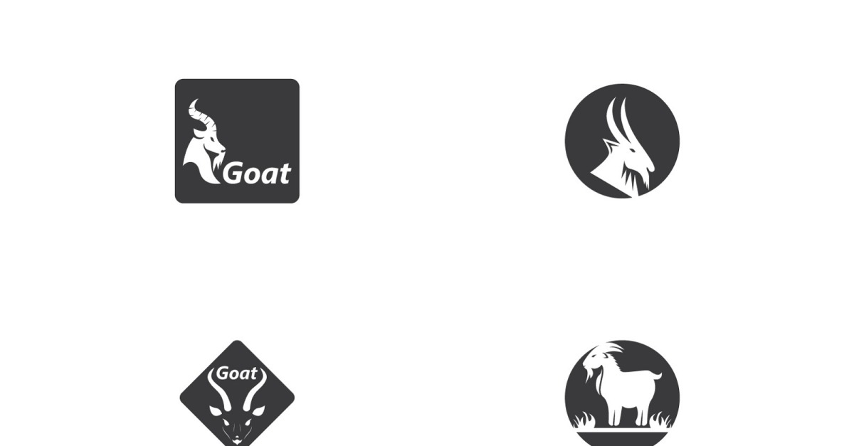 Keçi Kafası Logo Vektör Şablonu 19 #271531 - TemplateMonster