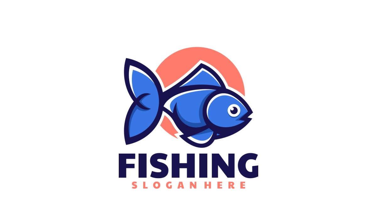 Fishing Simple Mascot Logo #271618 - TemplateMonster