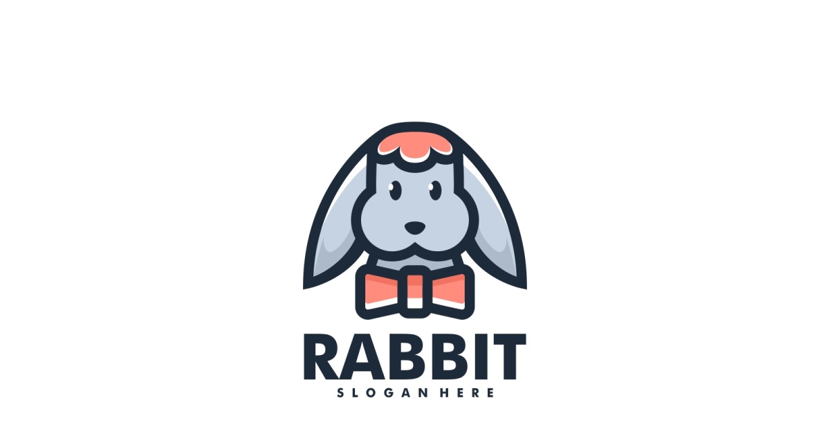 Rabbit Simple Mascot Logo Template #271606 - TemplateMonster
