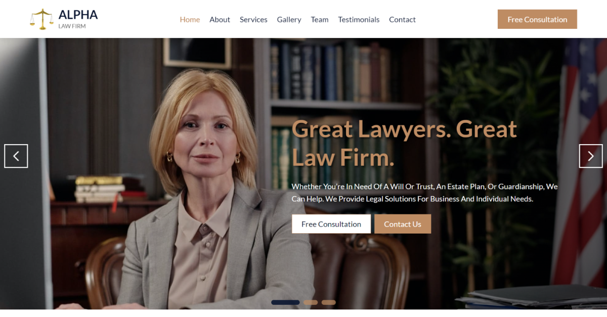 Alpha - Law Firm HTML5 Landing Page Template