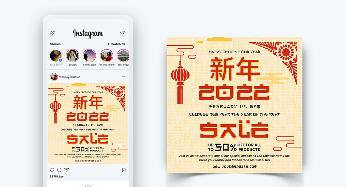 Chinese NewYear Celebration Social Media Post Design-16