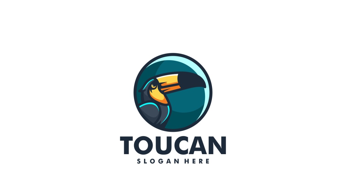 Logotipo de mascote simples de tucano 2 - TemplateMonster