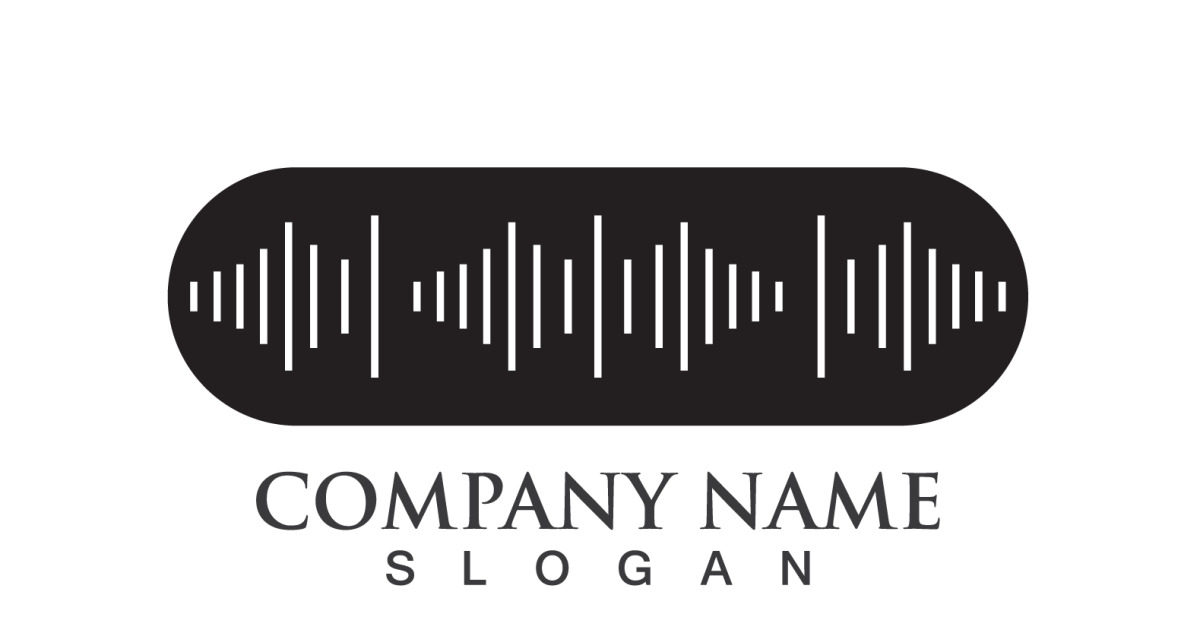 Diseño de imagen vectorial del logotipo del reproductor de música V7