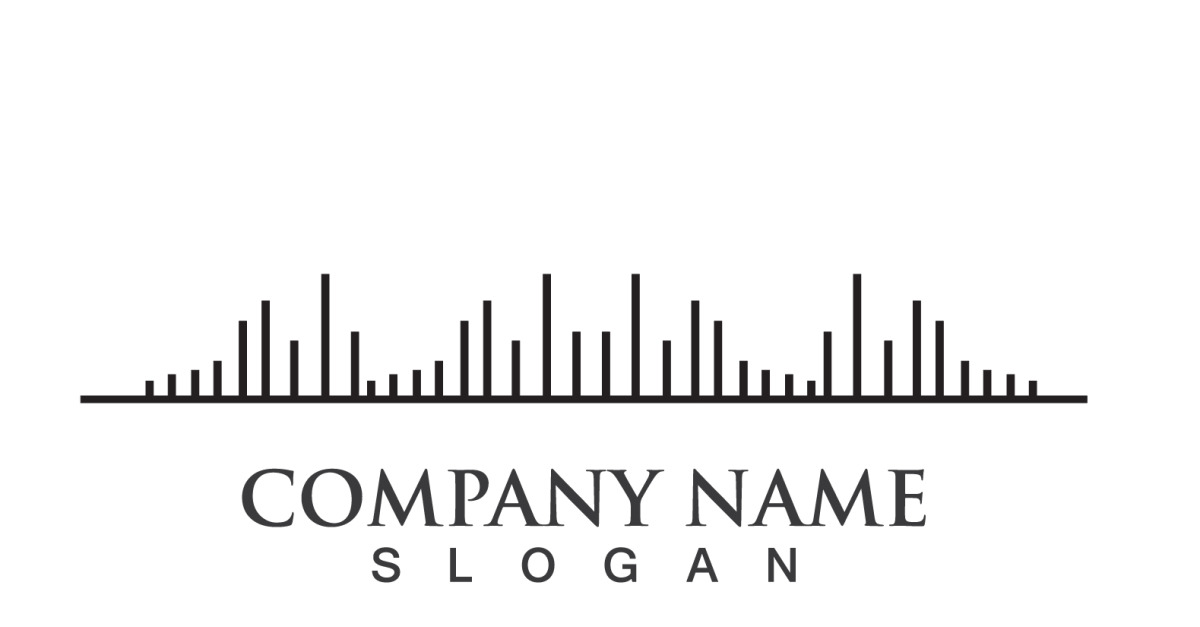 Müzik Çalar Logo Vektör Görüntü Tasarımı V1 - TemplateMonster