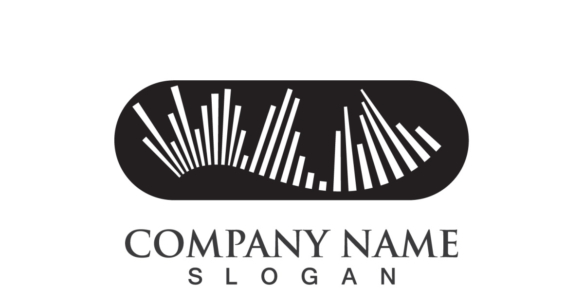 Müzik Çalar Logo Vektör Görüntü Tasarımı V5 - TemplateMonster