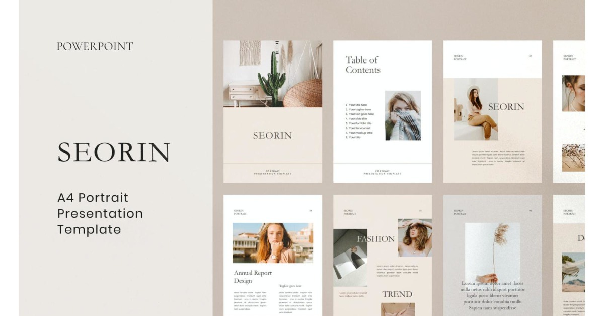 Seorin Portrait PowerPoint Presentation Templates