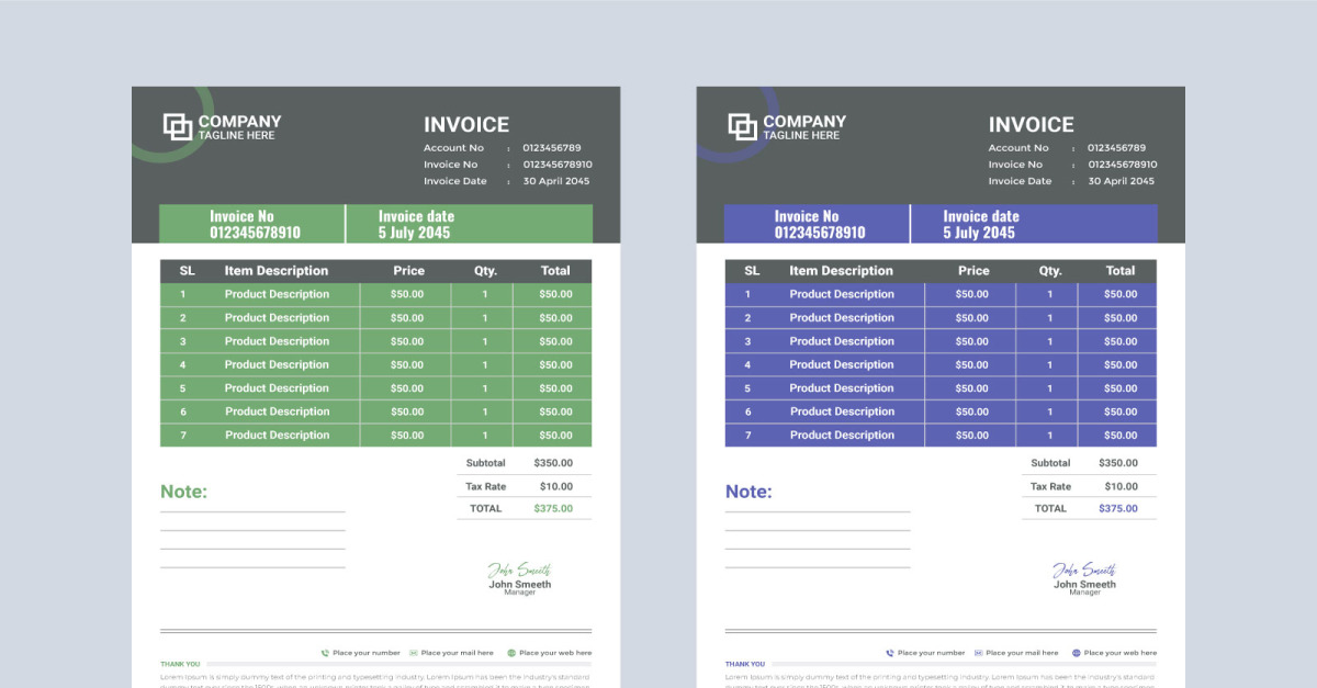 Business invoice product receipt vector - TemplateMonster