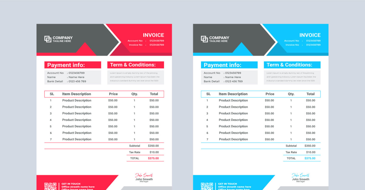 Creative business voucher and invoice - TemplateMonster