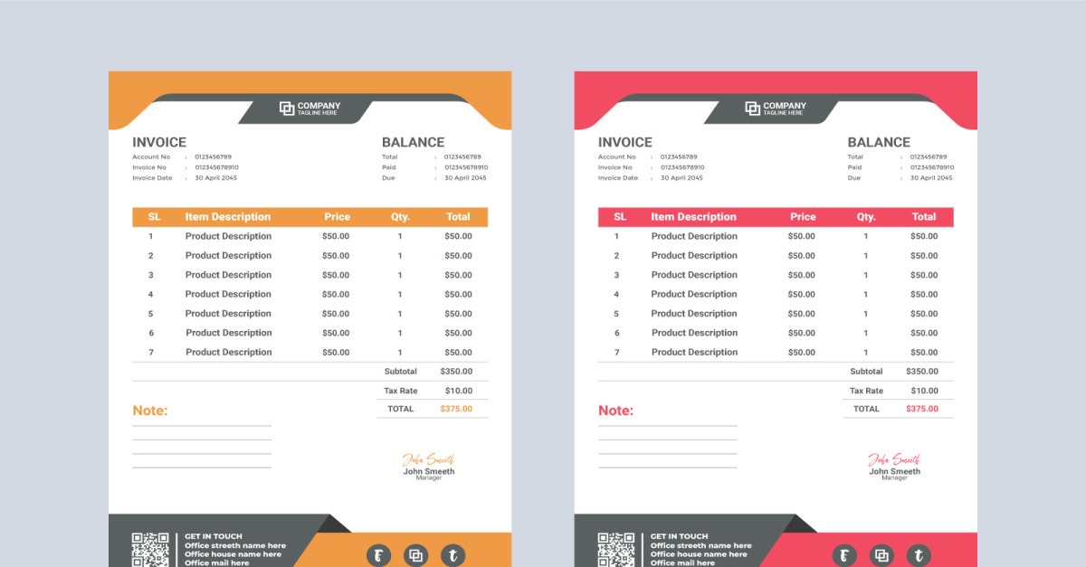 Modèle de bon daccord de paiement - TemplateMonster