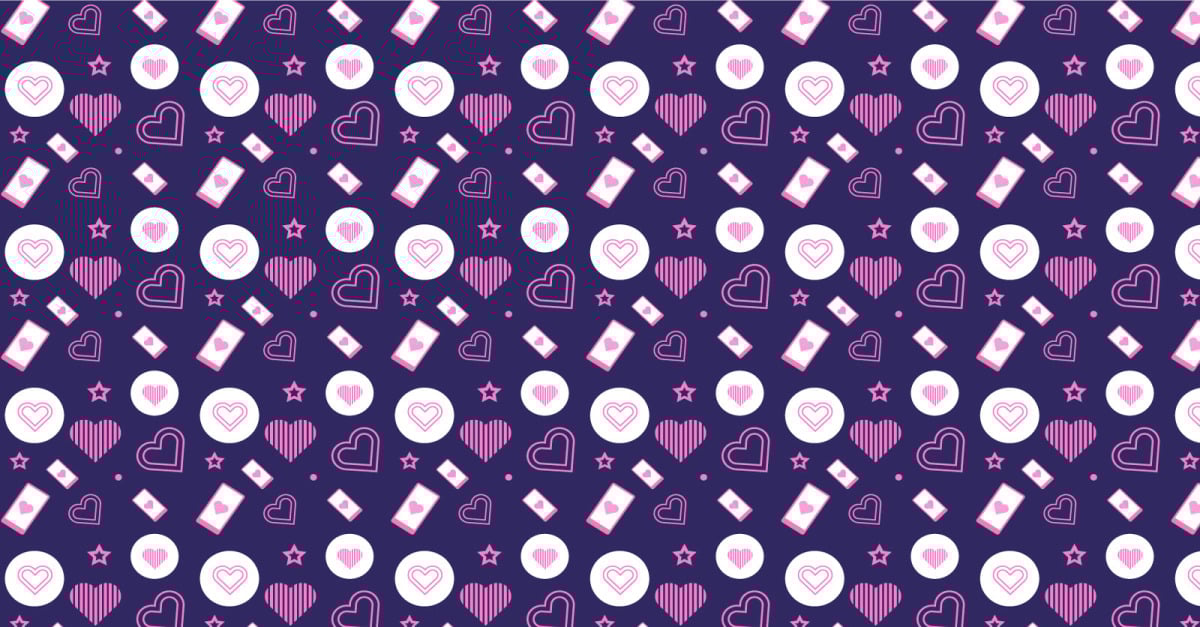 Modern love pattern decoration vector - TemplateMonster