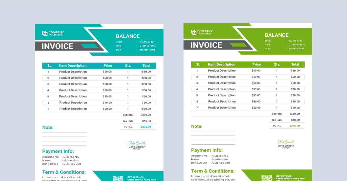 Payment receipt and business voucher - TemplateMonster