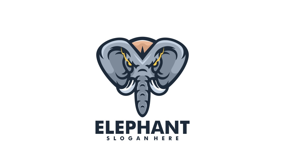 Elephant Simple Mascot Logo Design #272483 - TemplateMonster