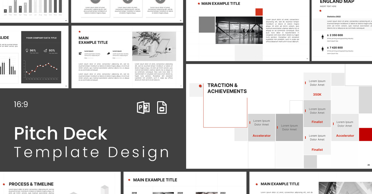 Pitch Deck modello Design in PowerPoint - TemplateMonster