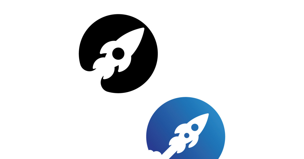 Rocket Template Vector Icon Illustration Design V4