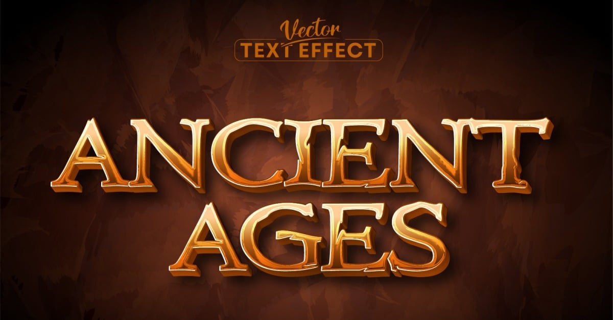 Ancient Ages - Editable Text Effect, Medieval Text Style, Graphics ...