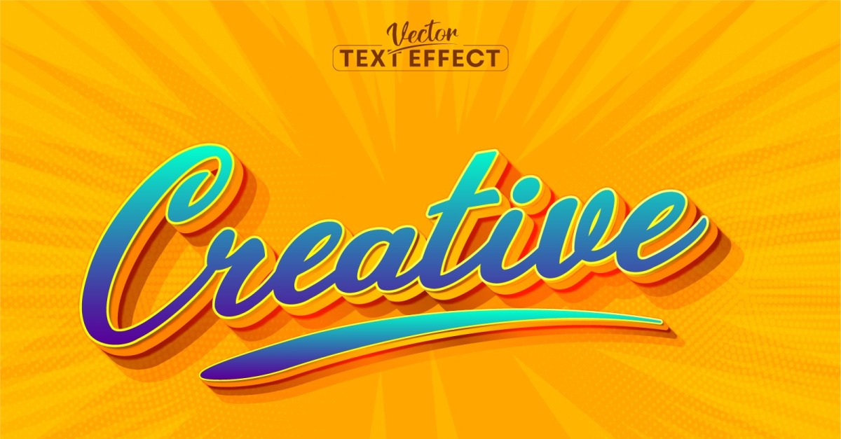 Creative - Editable Text Effect, Orange Comic And Cartoon Text Style ...