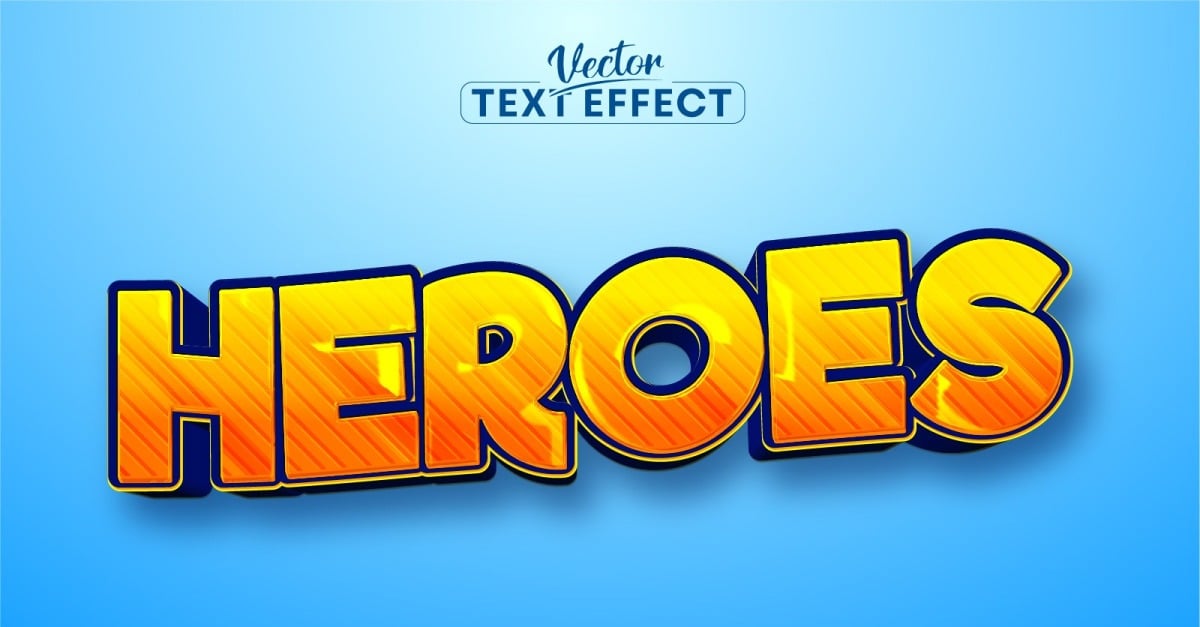 Heroes - Editable Text Effect, Comic And Cartoon Text Style, Graphics ...