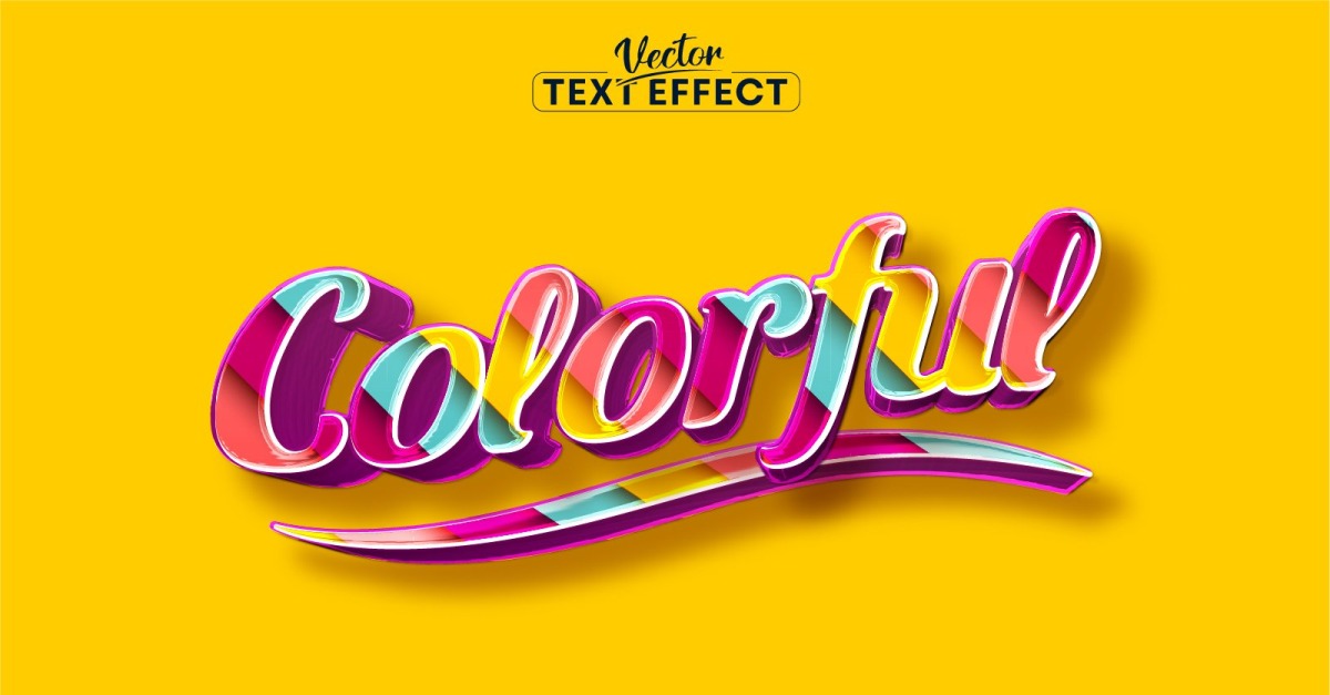 Colorful - Editable Text Effect, Comic And Multicolor Cartoon Text ...