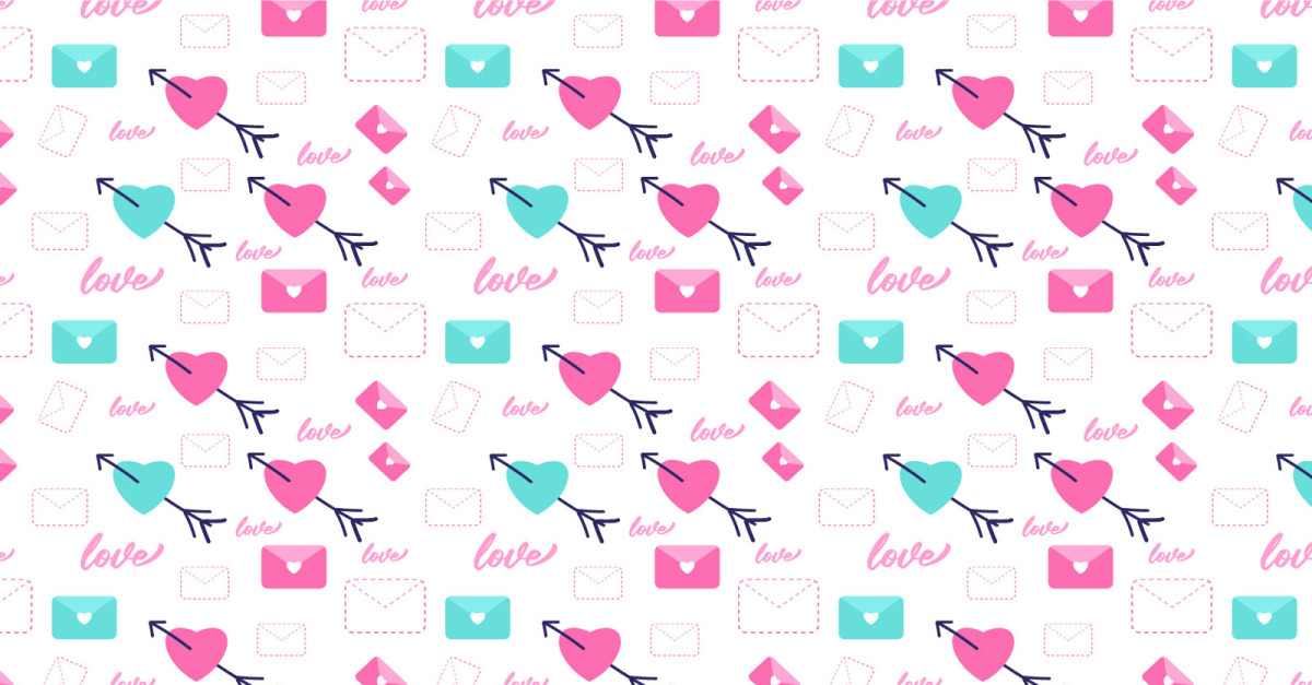 Cute love pattern with heart shapes #272662 - TemplateMonster