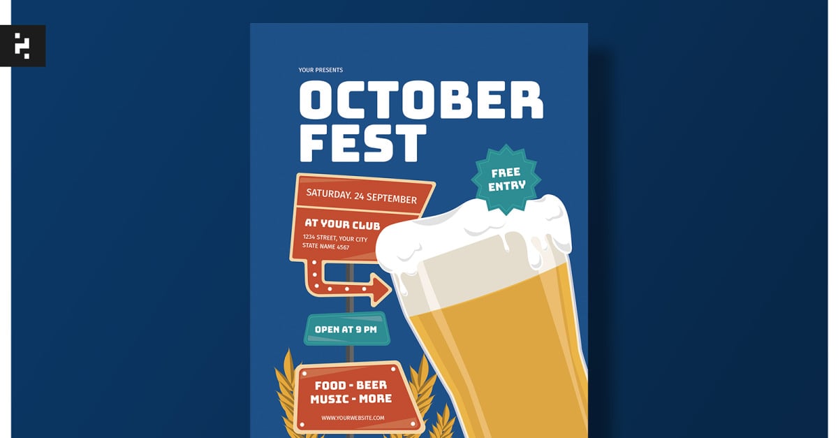 Octoberfest Flyer Template #272628 - TemplateMonster