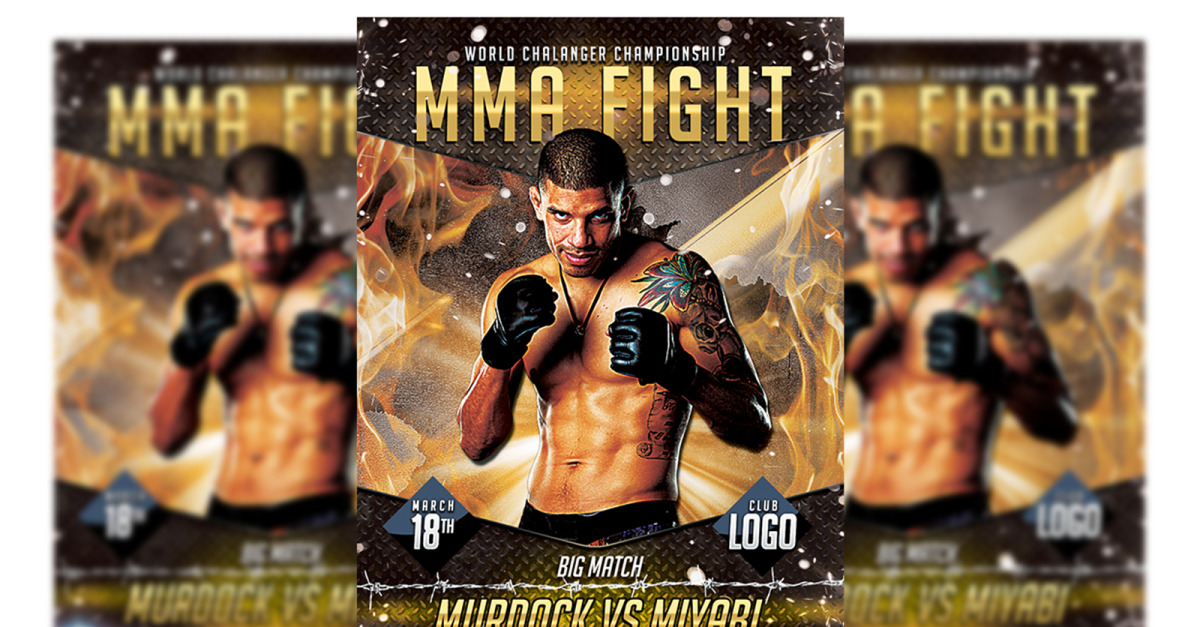 Modèle de flyer de combat MMA #4 #272717 - TemplateMonster