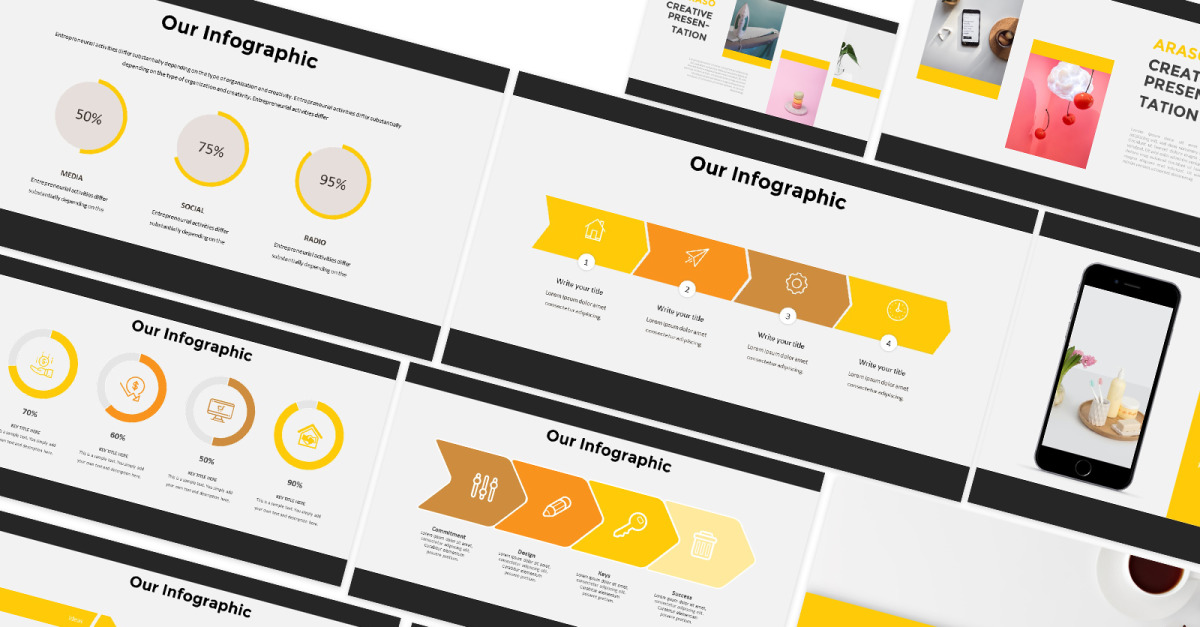 Modelo de Powerpoint Criativo Araso #272734 - TemplateMonster