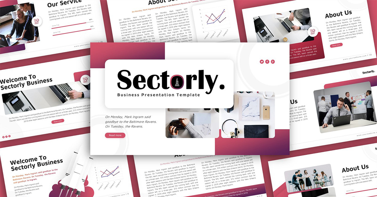 Plantilla de presentación multipropósito empresarial sectorial