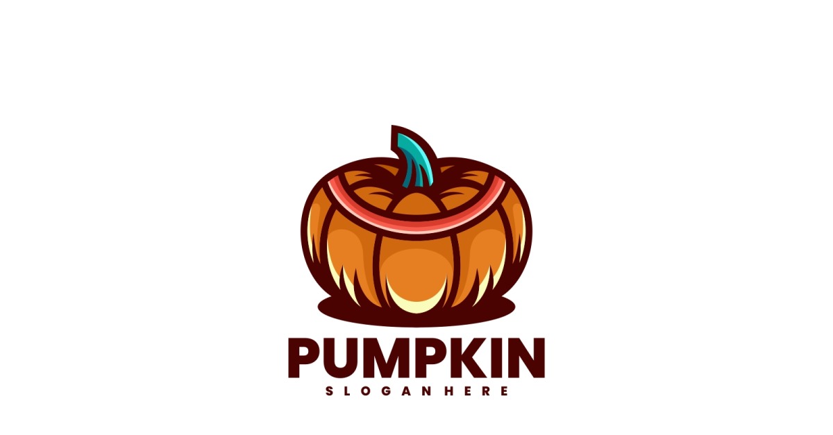 Pumpkin Simple Mascot Logo #272727 - TemplateMonster