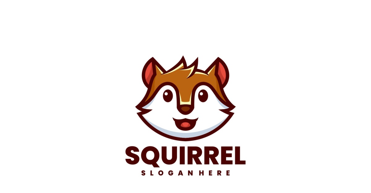 Logotipo de mascote simples de esquilo 1 - TemplateMonster