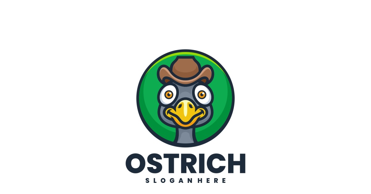 Ostrich Mascot Cartoon Logo #273025 - TemplateMonster