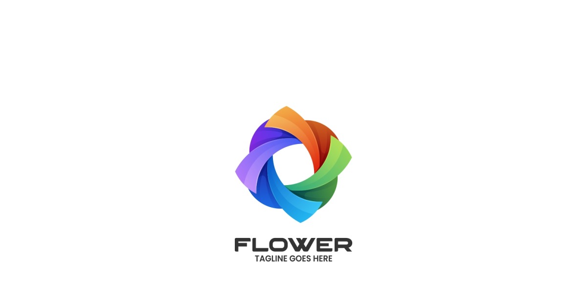 Flower Gradient Colorful Logo 1 #273396 - TemplateMonster